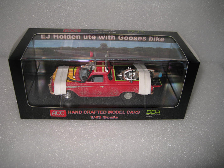 ACE DDA 1/43 Mad Max Movie Car Holden EJ Ute with Goose's MFP motorbik ...